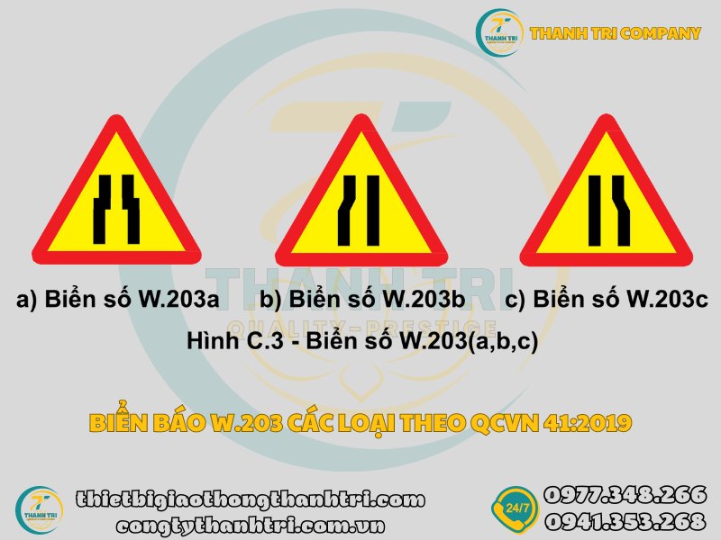 Tìm Hiểu Về Biển Báo Đường Bị Thu Hẹp W.203 | Thành Tri